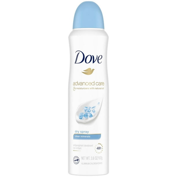 Dove Advanced Care Dry Spray Antiperspirant Deodorant Clear Minerals, 3 ...