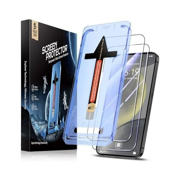 MAGIC JOHN 2 Pack for Samsung Galaxy S24 Ultra Tempered Glass Screen ...