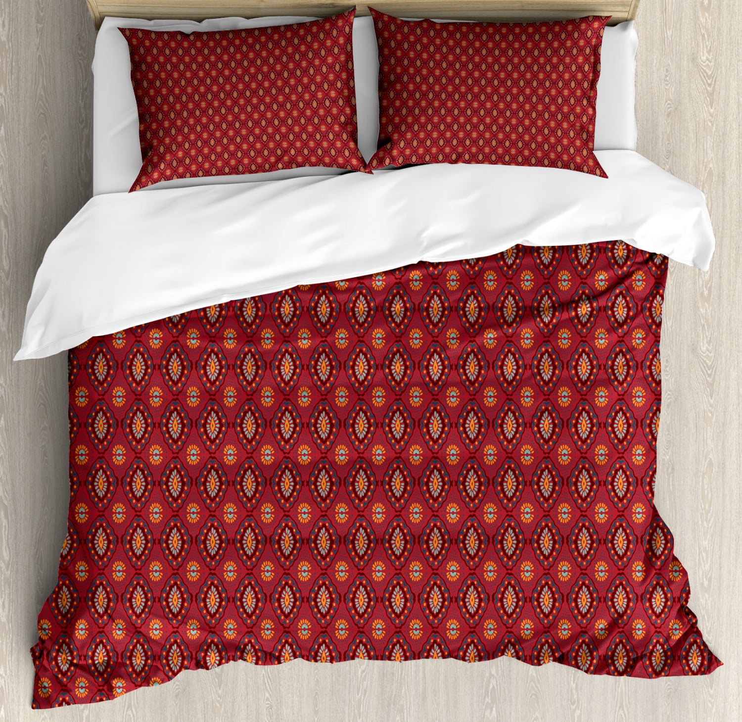 Ethnic Duvet Cover Set King Size, Mexican Aztec Culture Tribal Ikat ...