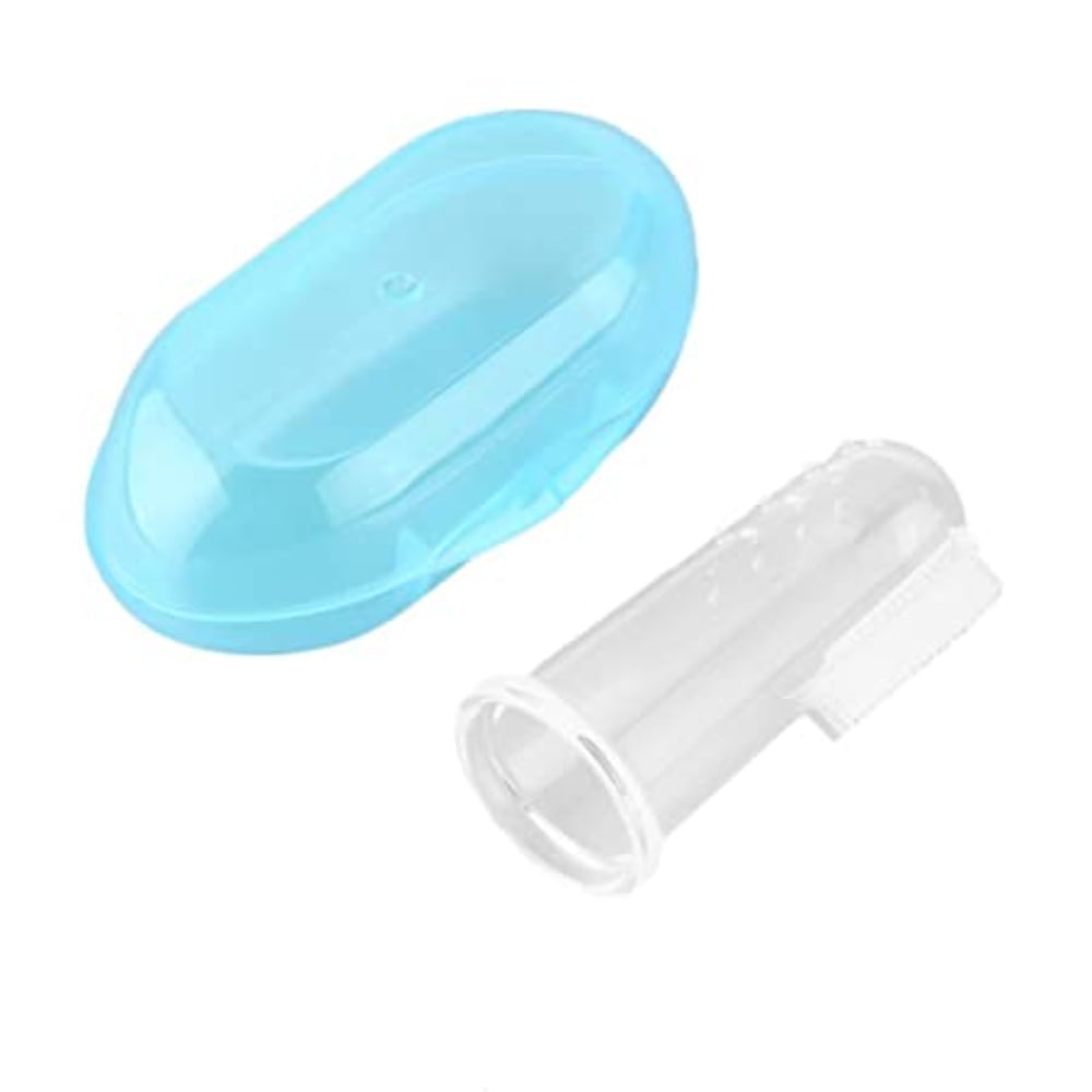 PEACNNG Baby Toothbrush Kids Silicone Finger Brush Clear Massage Soft ...