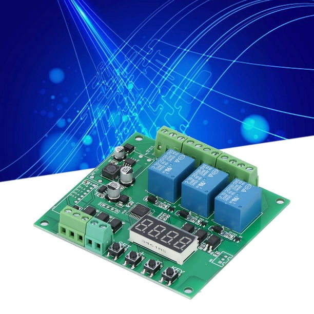 3-Channel Relay Module,Delay Relay Delay Module, Programmable Relay Control Board,for Solenoid ...