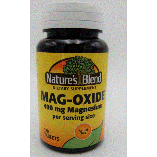 Nature`s Blend Mag-Oxide Tablets 400MG 120 ct Pack of 1 - Walmart.com