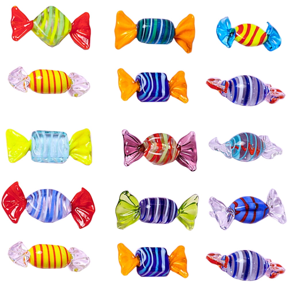 Click here for Ounona 15pcs Colorful Glass Sweets Glass Candy Orn... prices