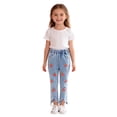 Baby Girl Pants Stretchy Flared Elastic Waist Cartoon Graphic Print ...