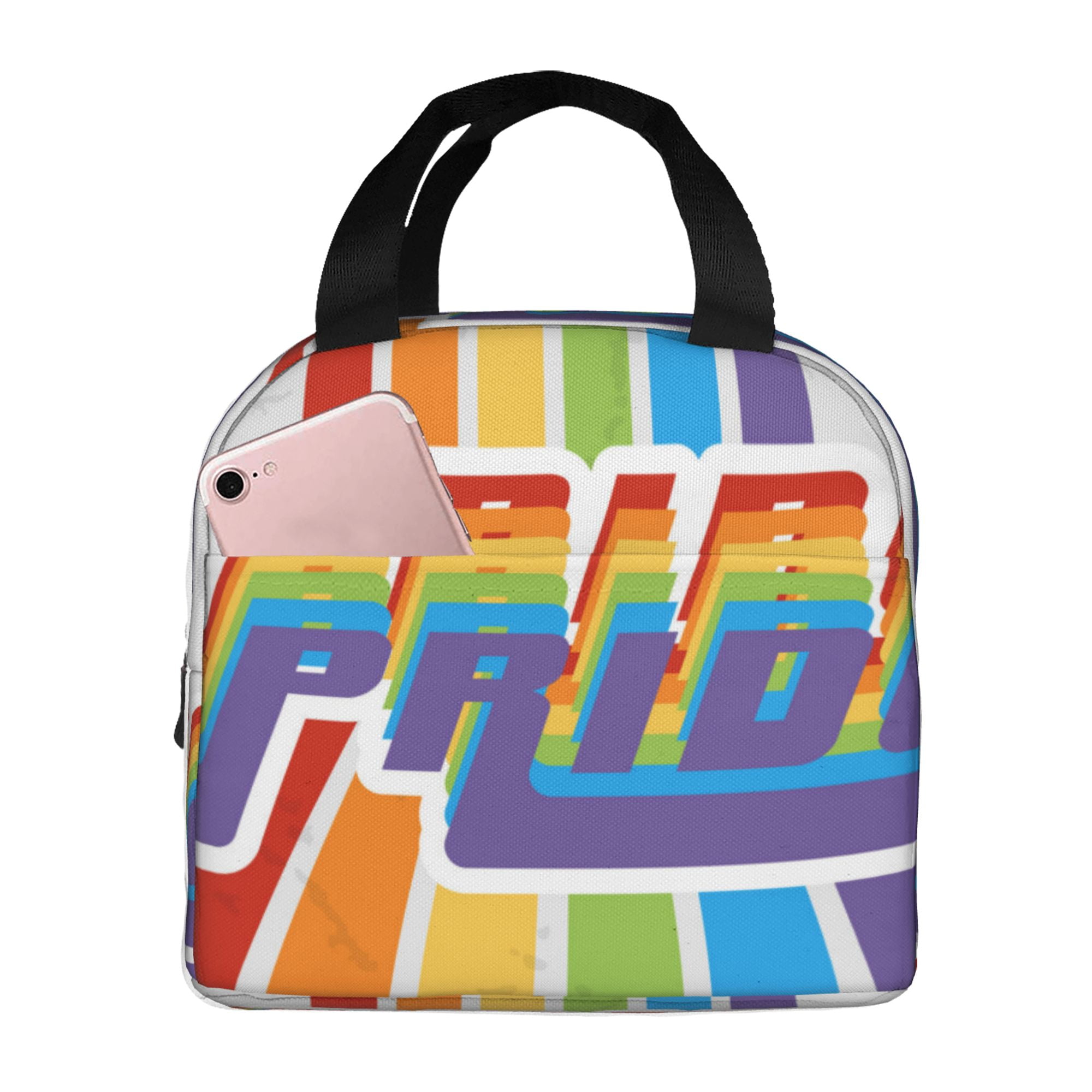 Lgbt Pride Rainbow Insulated Lunch Bag for Women Men , Reusable Cute ...
