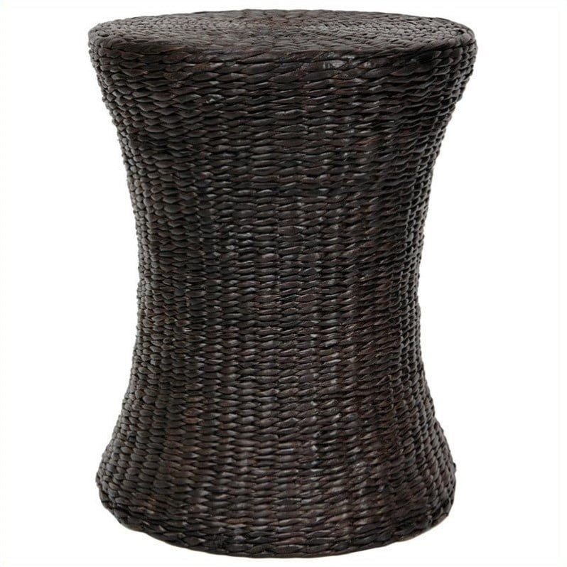 Oriental Furniture Rush Grass Stool, Black, 18"H, living area - Walmart.com