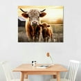 COMIO Highland Cow Wall Art Canvas Farmhouse Wall Decor Cow Prints ...