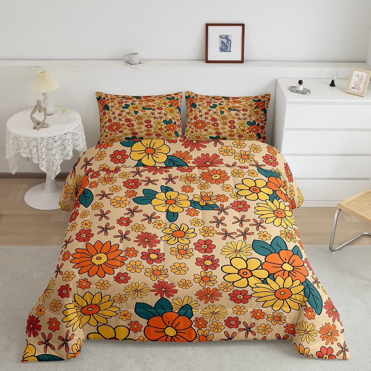 Click here for Erosebridal Cartoon Daisy Bedding Full Comforter S... prices