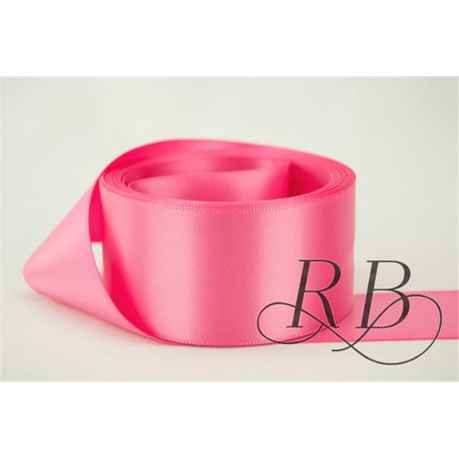 Ribbon Bazaar Double Faced Satin 1/8 inch Hot Pink 50 yards 100% ...