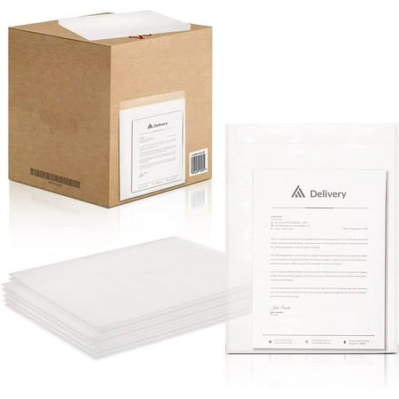 100 Pack Clear Packing List 10 13 Adhesive Shipping Label Pouches ...