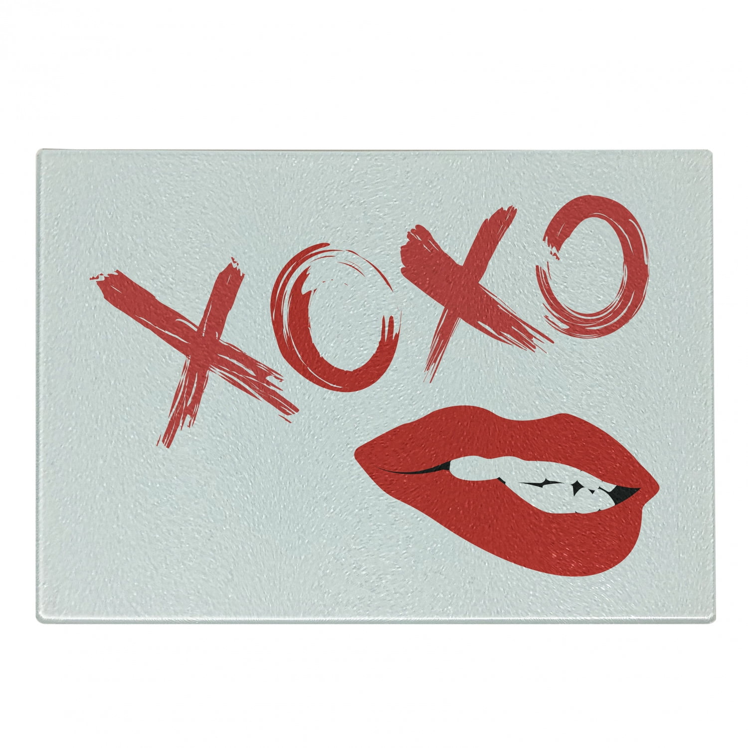 XOXO Cutting Board, Lipsticked Woman Biting Lips Simplistic Design ...