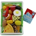 Kid Connection Play Food Set, 100 Pieces with Shopping Basket, Toddler ...