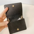Coach Women's Mini Wallet on a Chain in Crossgrain Leather (Black ...