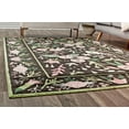Rugs America Hanna VA30A Gardenia Pink Onyx Floral Transitional Black ...