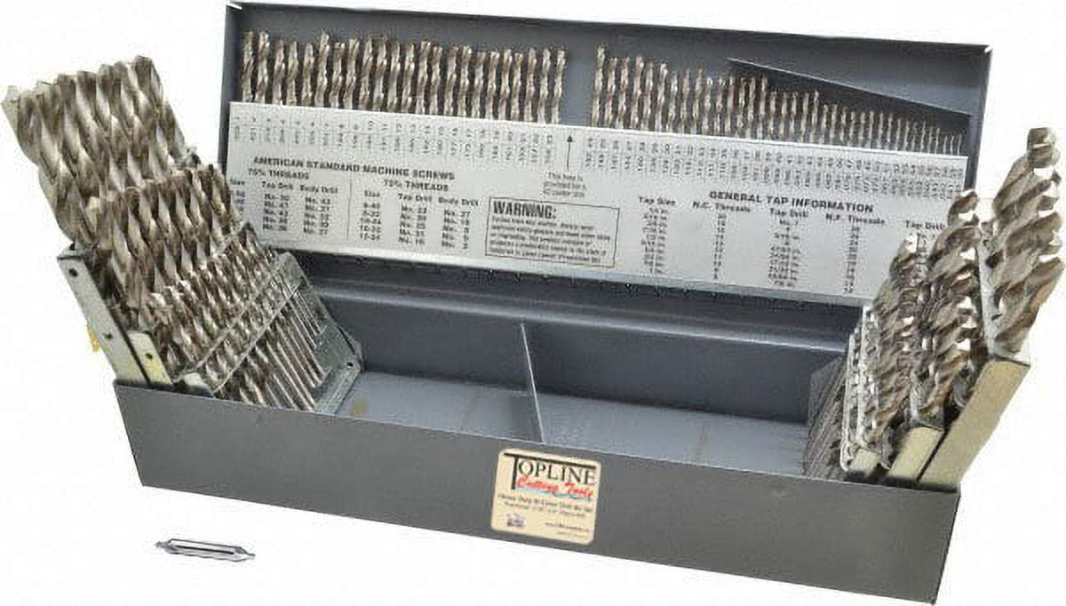 TopLine USA Drill Bit Set 115pcs Fractional Letter Number Bright Finish - Walmart.com