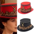 Aellinatey Unisex Gothic Feather Deer Hat Fit Most Adult Head Size ...