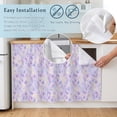 Abstractions Floral Cabinet Curtains 28" W x 35" L Spring Tulips Purple ...