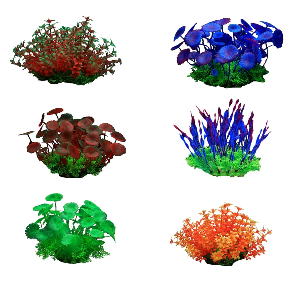 SPRING PARK Artificial Aquarium Plants, Fish Tank Decorations Home ...