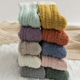 13 Pairs Women Winter Coral Fuzzy Slipper Socks Sweet Candy Color ...