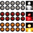 30PCS Round Trailer Side Marker Lights,Universal 3/4" LED Front Rear ...