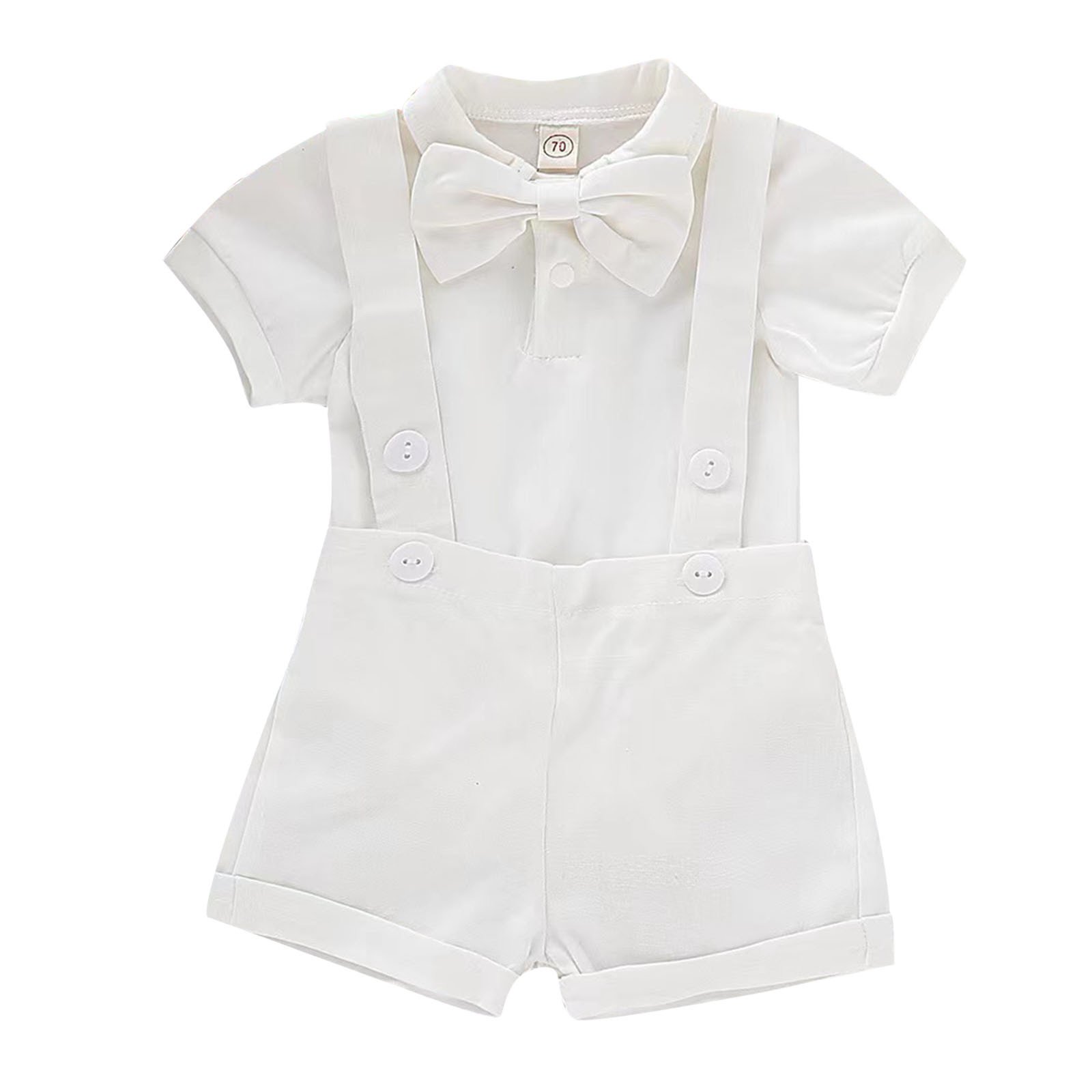 Click here for Hiiyo Baby Boys Cotton Bow Tie Short Sleeve Shirt... prices
