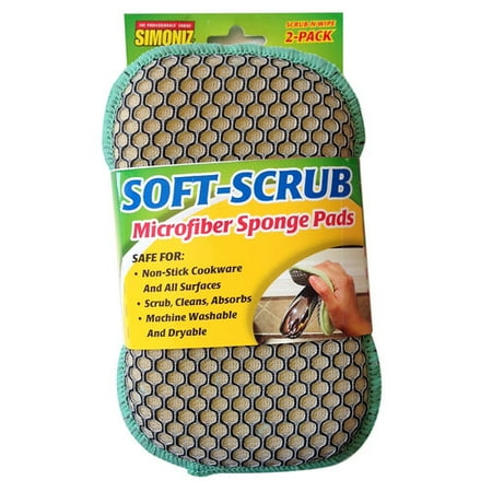 Simoniz Soft-Scrub Microfiber Sponge Pads, 2 count - Walmart.com