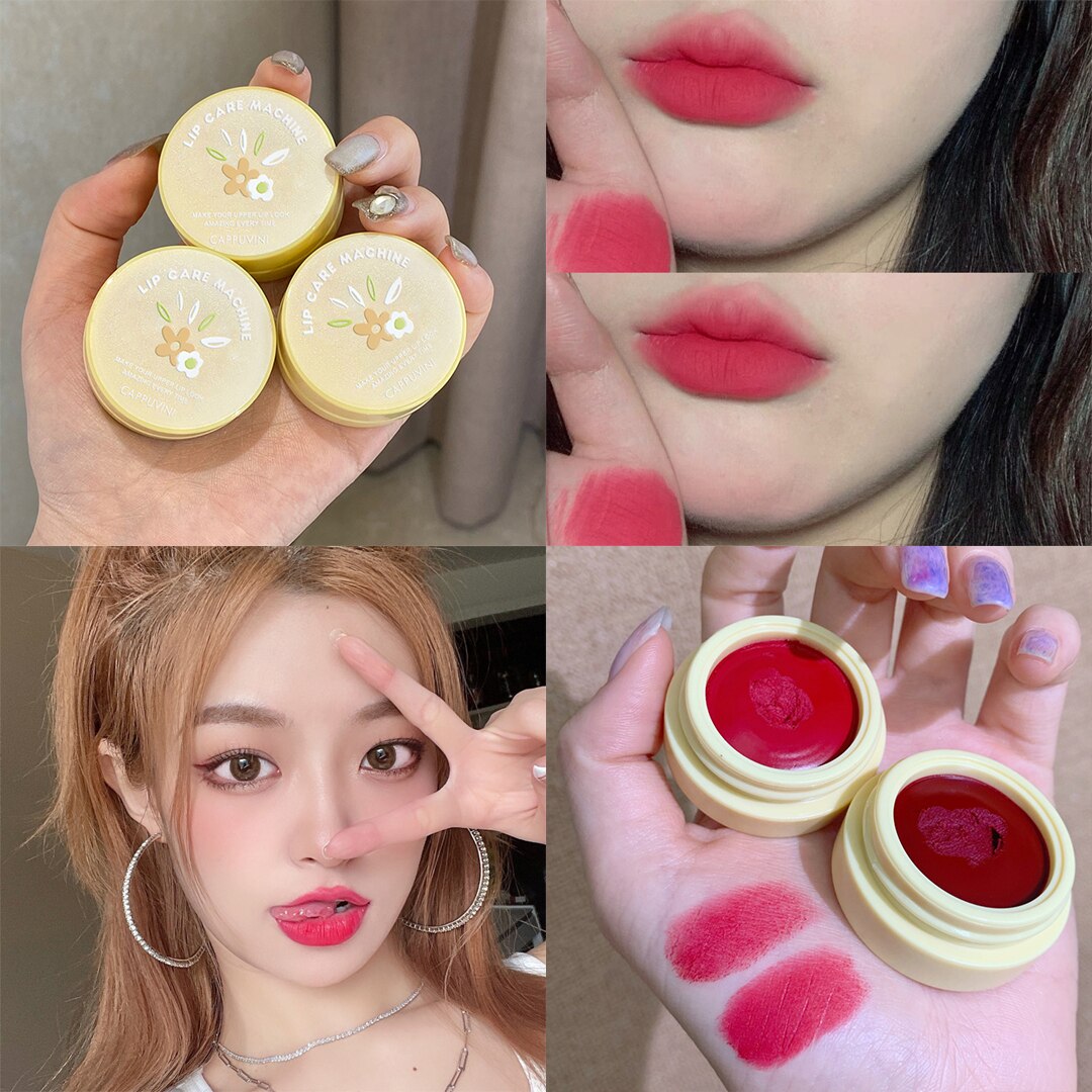 Bálsamo de Barro Labial Enlatado Tan Jianjun 1 Unidad Hidratante Brillo ...