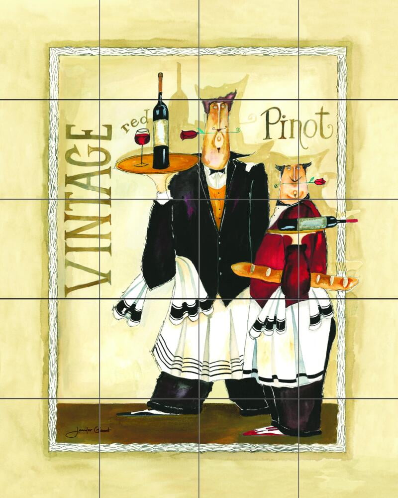 Tile Mural Kitchen Backsplash - Days of Wine and Roses I-JG - by ...