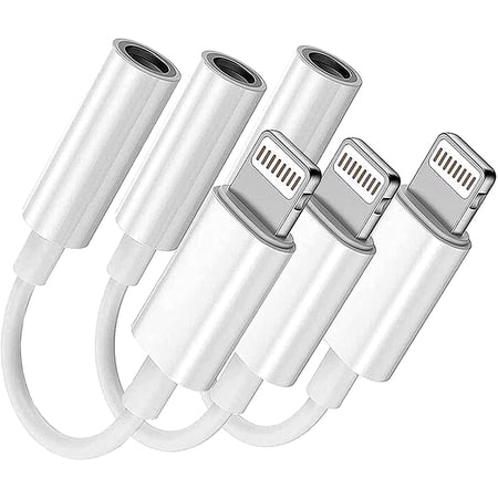 [Apple MFi Certified] 3 Pack Lightning to 3.5 mm Headphone Jack Adapter ...