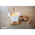 Boska Holland 6.75 oz White/Oak Ceramic Tea Light Tapas Fondue Set ...