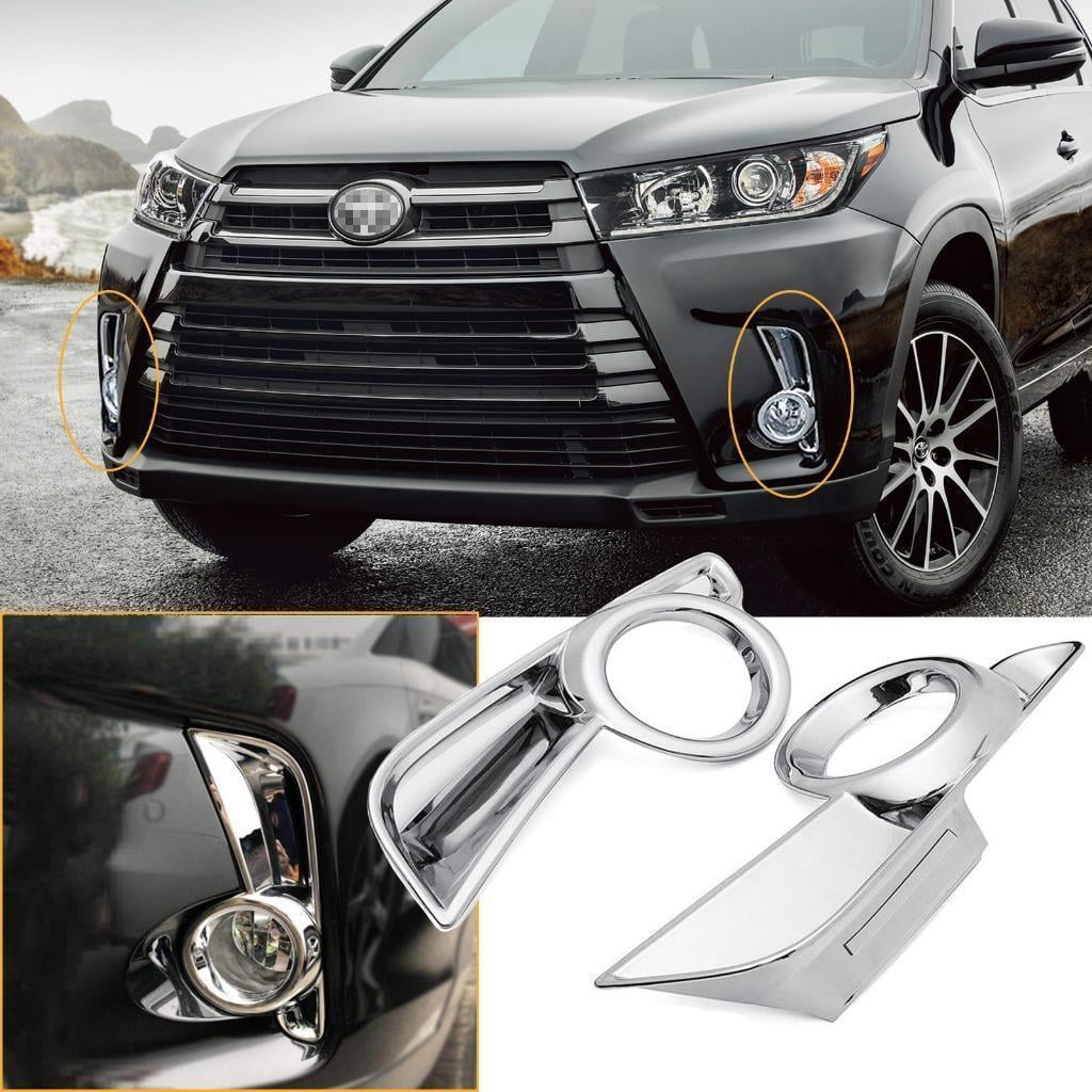 Xotic Tech Chrome Front Fog Light Cover Trim Decoration for Toyota ...