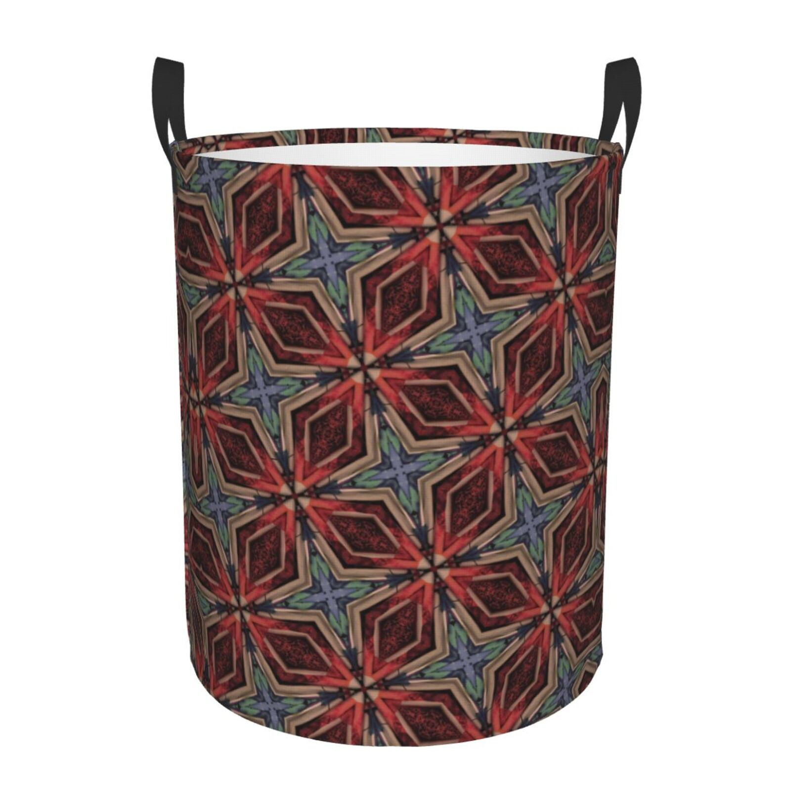 XMXT Collapsible Laundry Basket, Moroccan Geometric Decor Waterproof ...
