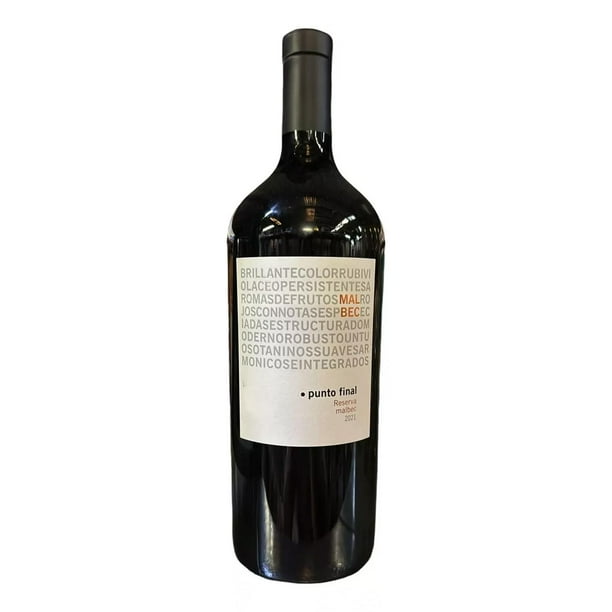 Pack de 6 Vino Tinto Punto Final Reserva Malbec 1.5 L | Bodega Aurrera en línea