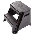 Rubbermaid RM-P2 Heavy Duty 2-Step Molded Plastic Stool with Large Non ...