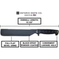 ONTARIO KNIVES SP-8 Survival Machete 8683 Knife Black 1075 Carbon Steel ...