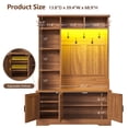 Hall Tree with Bench and Shoe Storage, Farmhouse Entryway Bench with ...