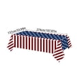 4th of July Plastic Tablecloth, Patriotic American Flag Table Cover ...