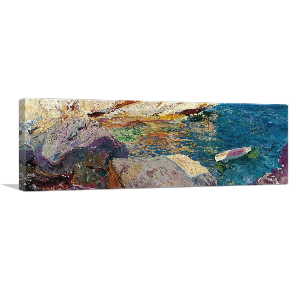ARTCANVAS Rocks at Javea Panoramic Canvas Art Print by Joaquin Sorolla ...