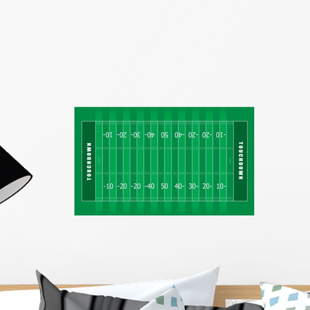 American Football Field Wall Mural by Wallmonkeys Peel and Stick ...