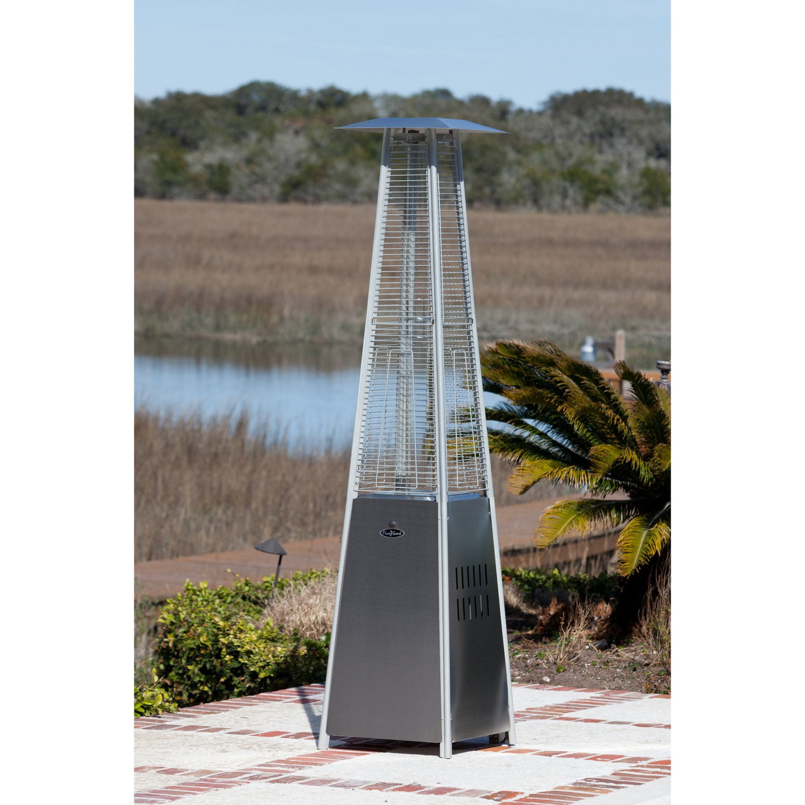 Fire Sense Stainless Steel Pyramid Flame Patio Heater - Walmart.com