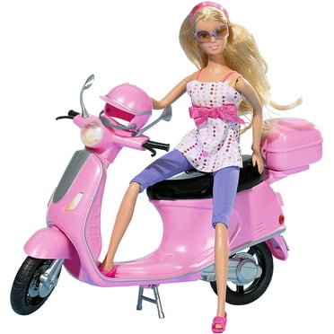 Barbie Doll & Scooter Playset with Accessories, Vehicle for Stylish ...