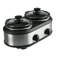 TRU Double Slow Cooker SC-2125, 1.25-Quart Dual Crock Buffet, Removable ...