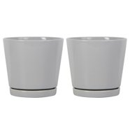 Ceramic Uneven Pots Set Of Two Dimpled - White - Walmart.com