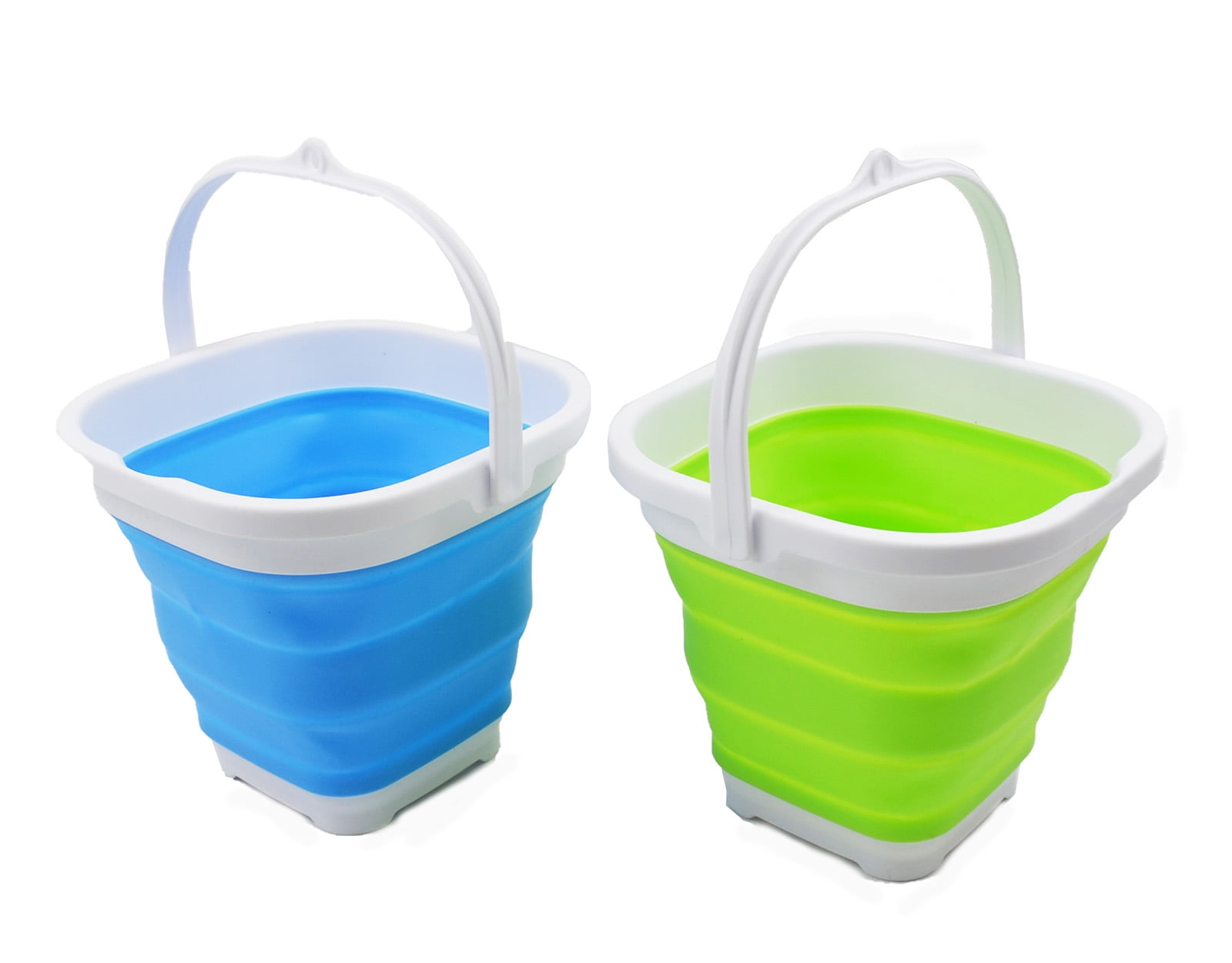 SAMMART 2.6L (0.68 Gallon) Super Mini Sqare Collapsible Plastic Bucket ...