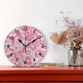 Colored Polka Dot Flowers Wall Clock 10in Round Artistic Oil Painting ...