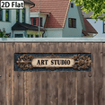 2D Flat - Vintage ART STUDIO Aluminum Wall Sign - Rustic Decor with ...