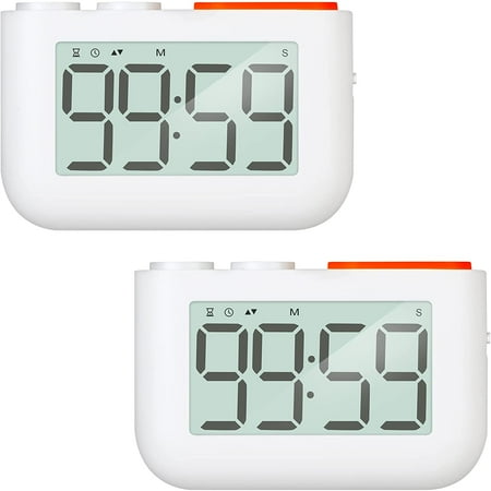 Timer, Strong Magnetic Kitchen Timer, Large Display Big Button Timer, Digital Timer with ...