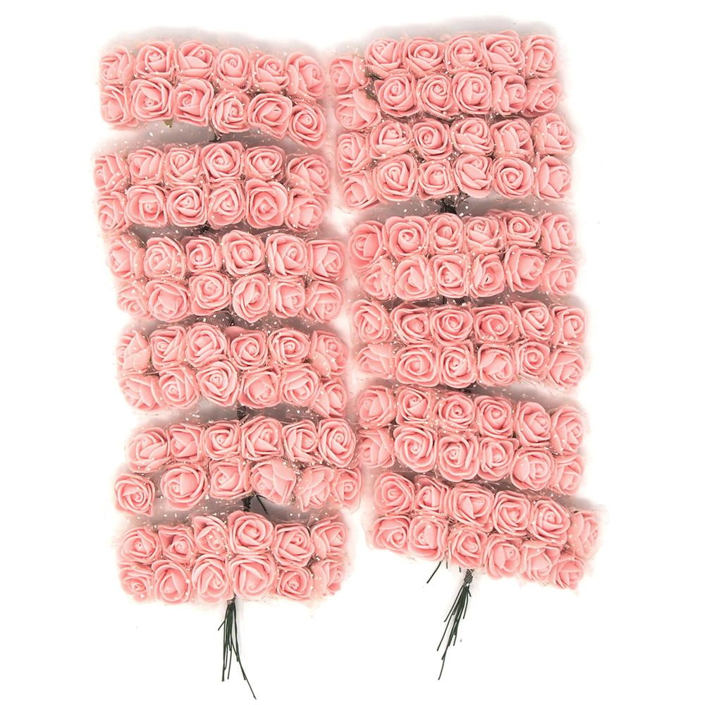 Foam Flower Picks with Bendable Stem, Peach, 3/4-Inch, 144-Count ...