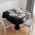 Black Snow Mountain Mountains Table Cloth 60x60in, Waterproof Square ...