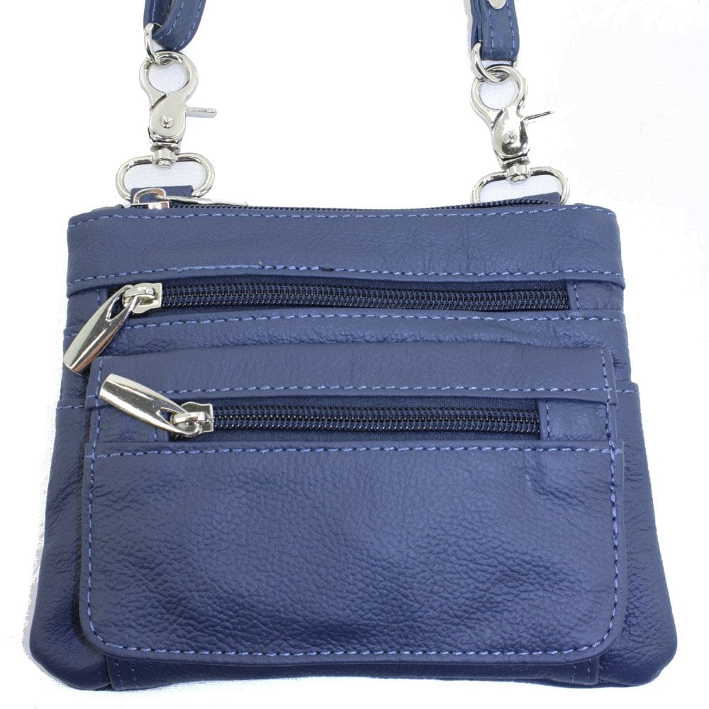 Silver Fever Leather Bike Rider Accordion Bag Cross Body Belt Phone ...